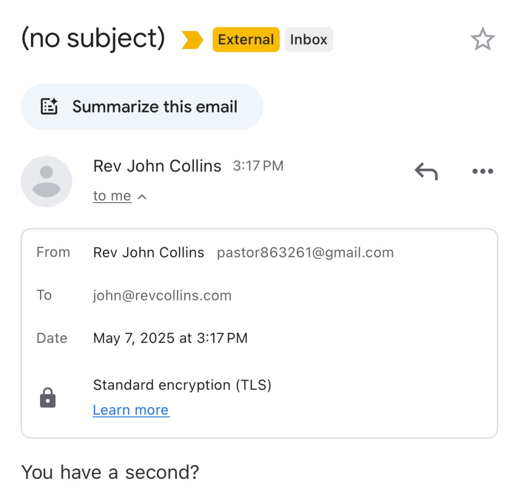 I Got Spammed Too – From Behind the Pulpit